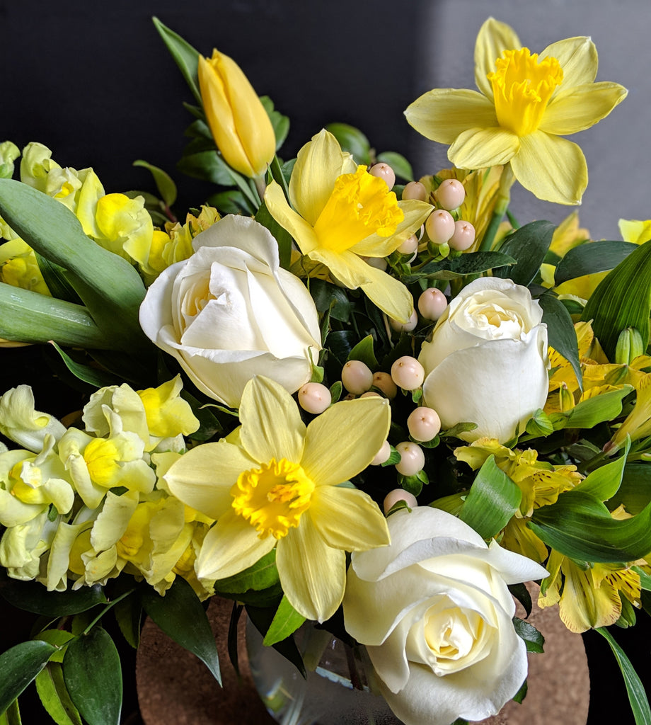 yellow bouquets