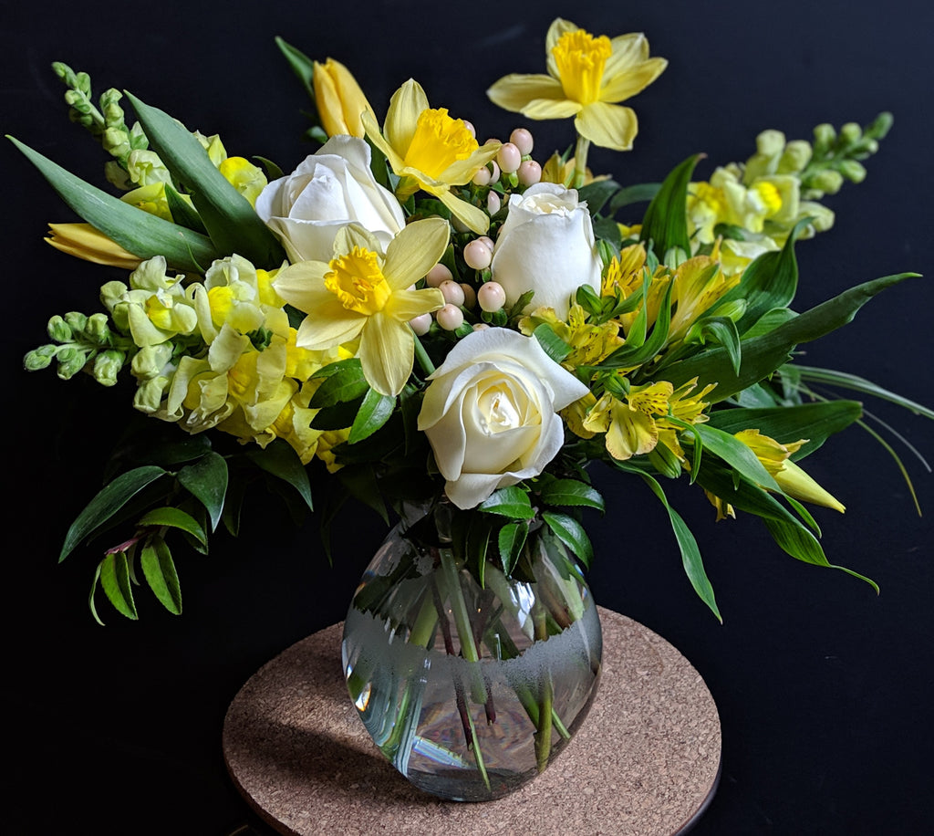 yellow bouquets