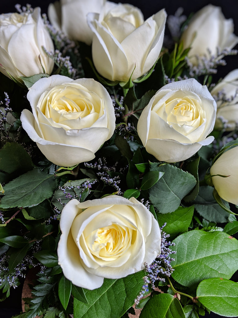 White Rose Bouquet – Ithaca Flower Shop