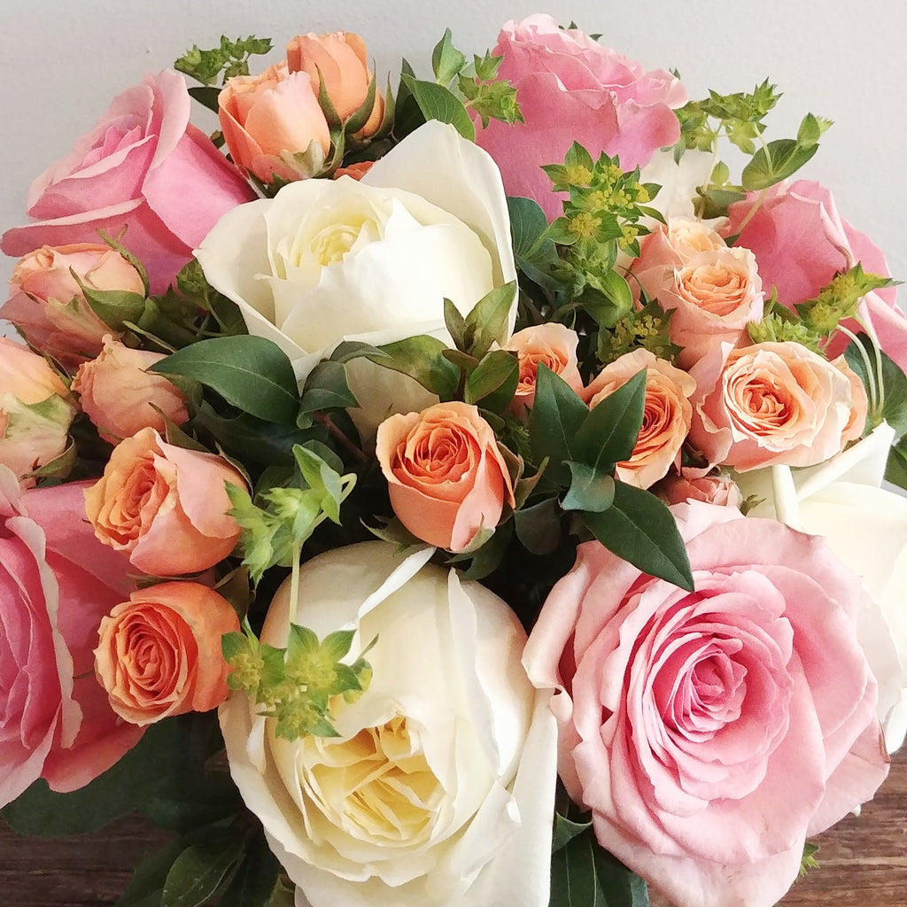Pastel Rose Bowl – Ithaca Flower Shop